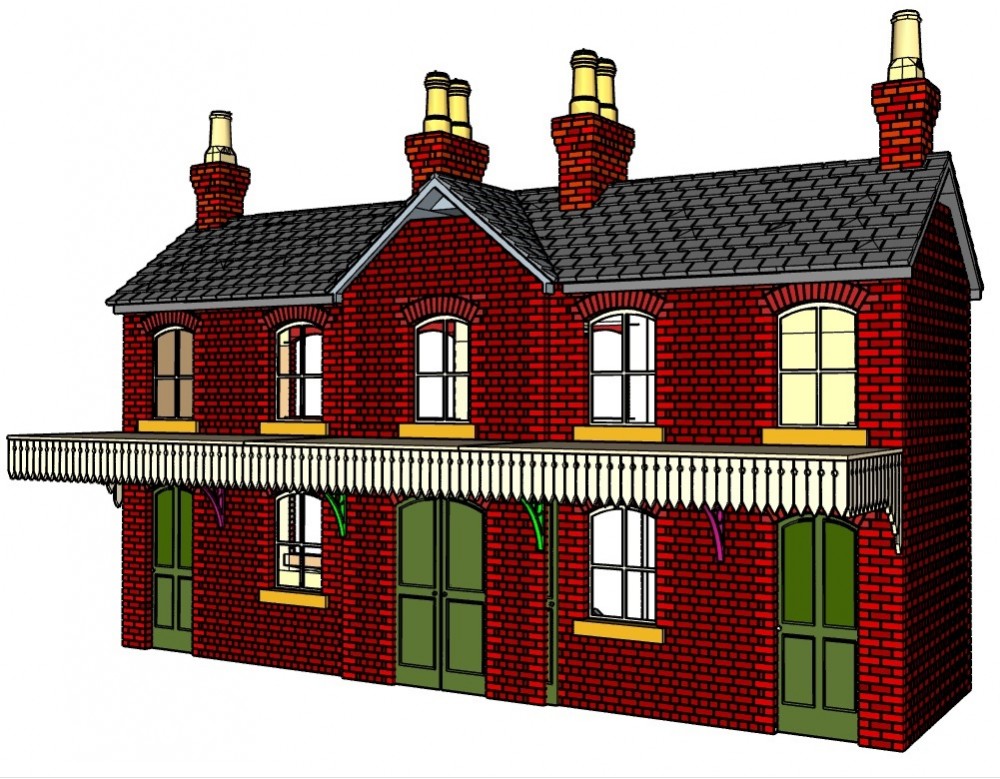 Kippo Moss Central Station 2 Wing 2 Storey Kit | Garden Railway Specialists Tel:01844 345158