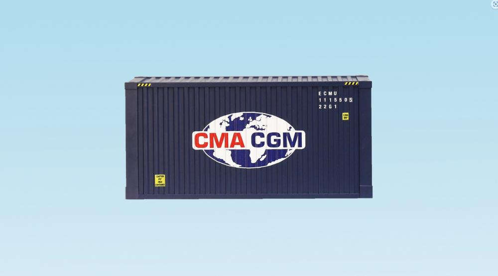 CMA/CGM 20' Container Corrugated | Garden Railway Specialists Tel:01844 ...